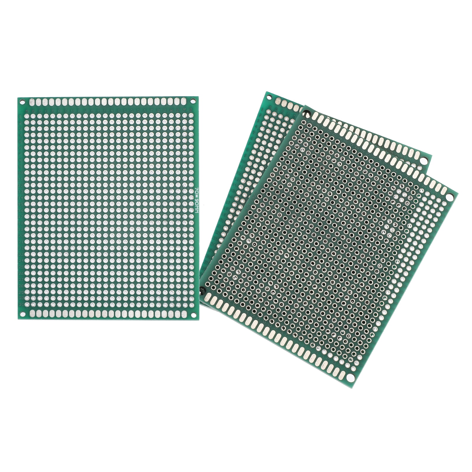 Uxcell 3Pcs Breadboard Solderable 90mm x 70mm Green Circuit PCB Board ...