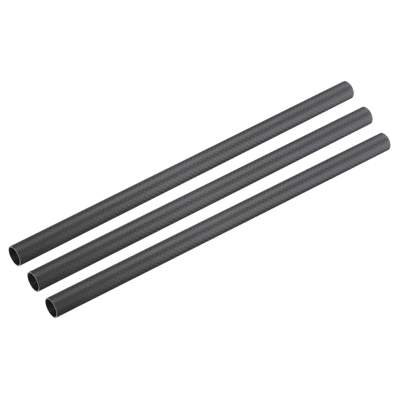Uxcell 3Pcs Carbon Fiber Tubes 14 x 16 x 330mm Matte Surface Rod 3K ...