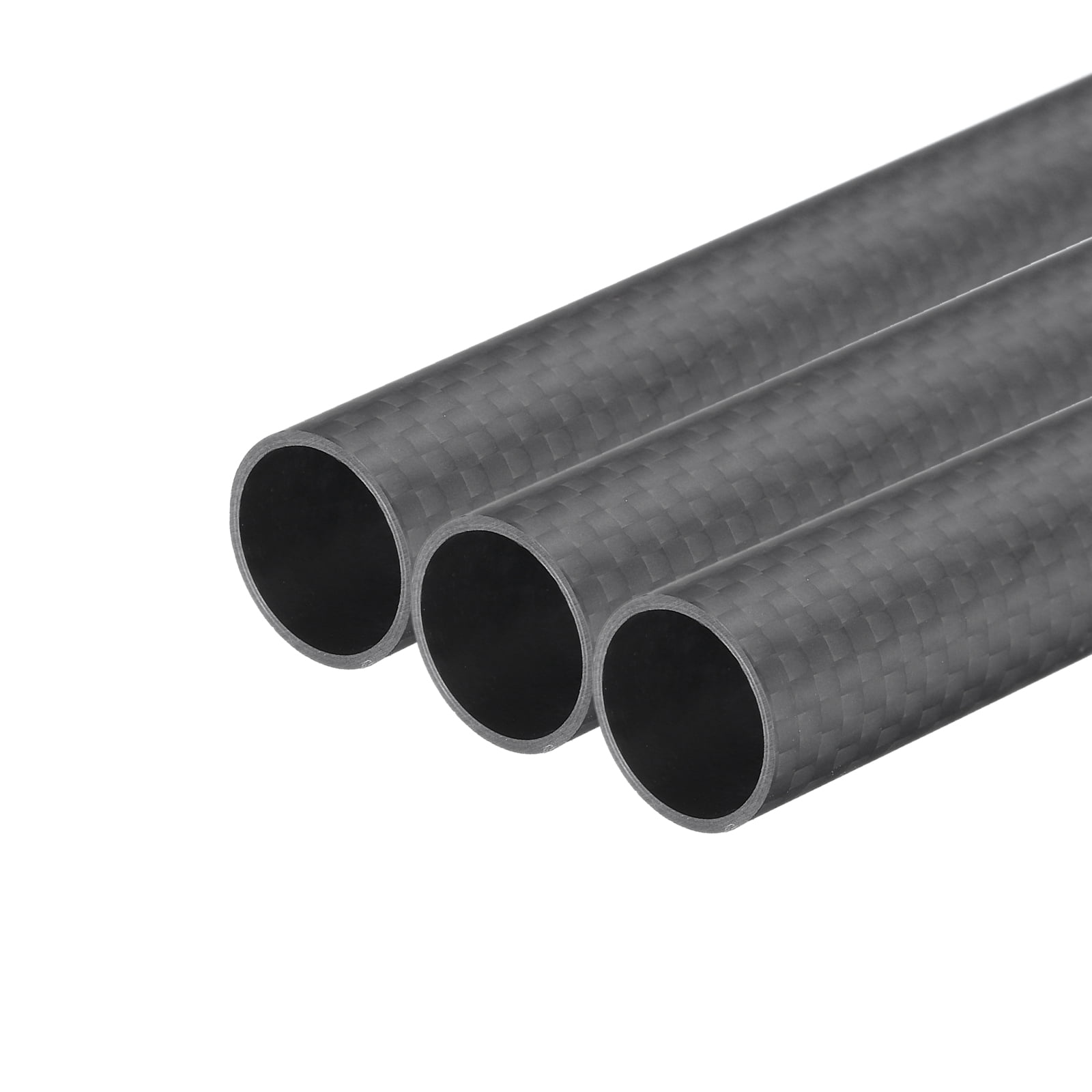 Uxcell 3Pcs Carbon Fiber Tubes 14 x 16 x 330mm Matte Surface Rod 3K ...