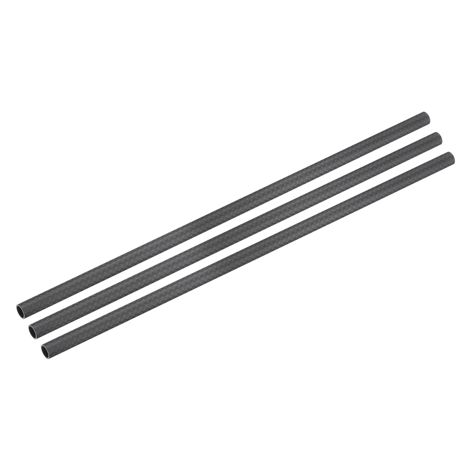 Uxcell 3Pcs Carbon Fiber Tubes 8 x 10 x 330mm Matte Surface Rod 3K Roll ...