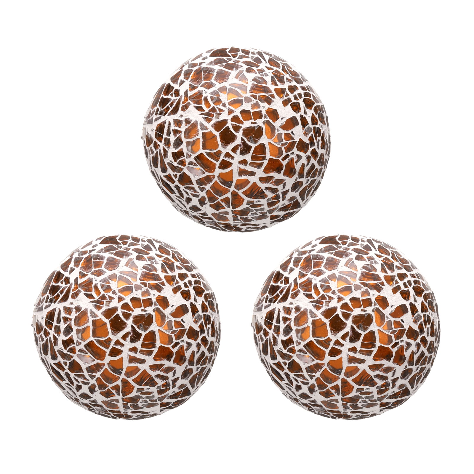 Uxcell 3Pcs Decorative Glass Balls 2.36 Inch Orbs Centerpiece Balls ...