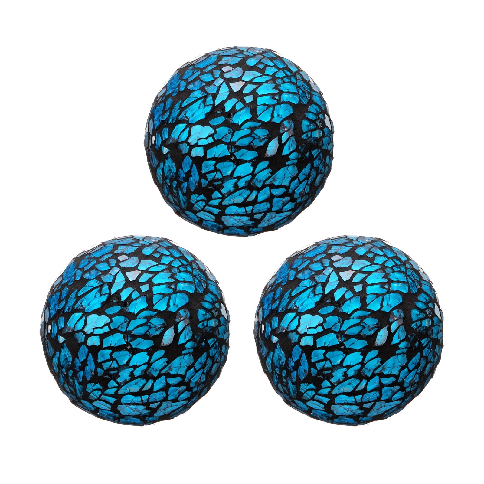 Uxcell 3Pcs Decorative Glass Balls 2.36 inch Orbs Centerpiece Balls ...