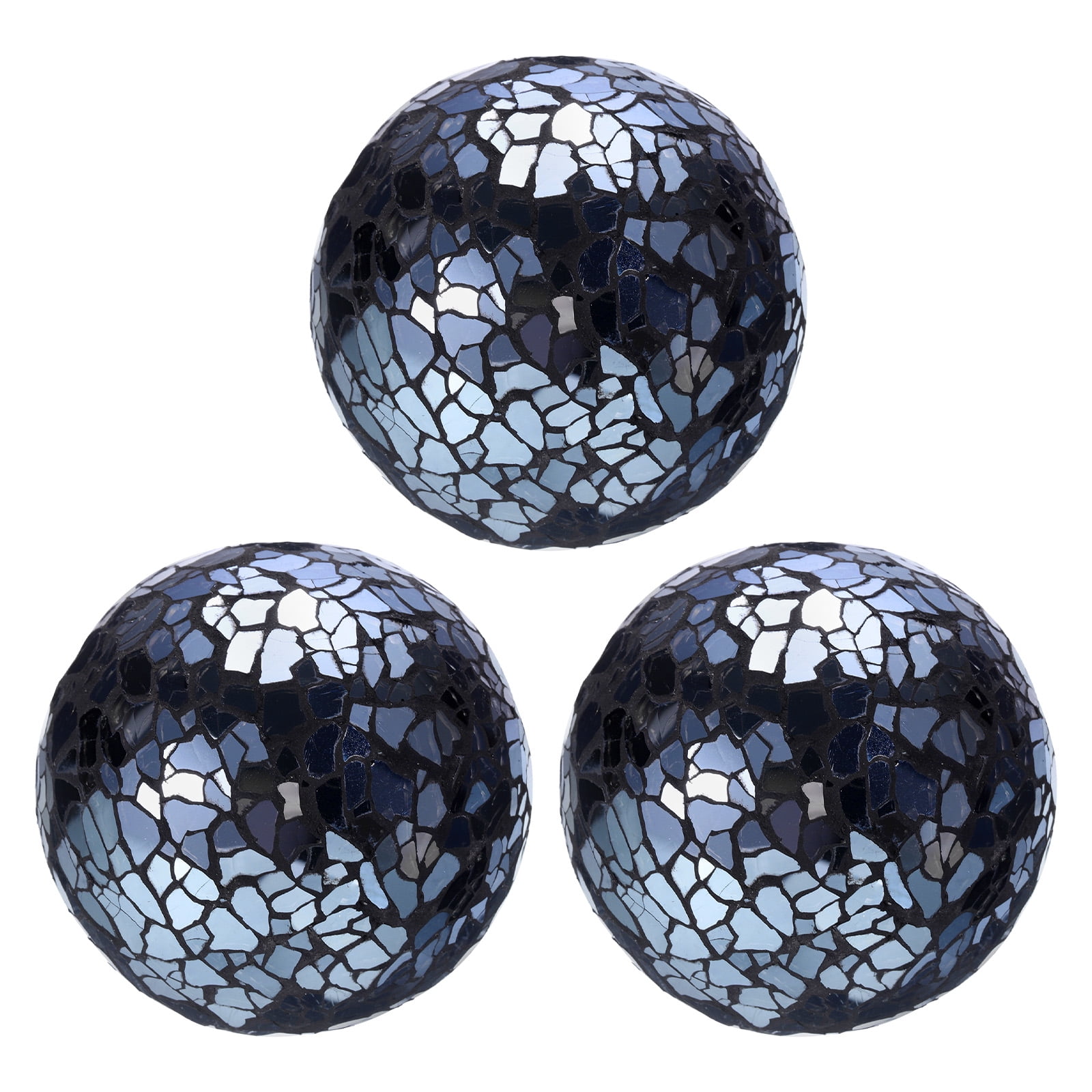 Uxcell 3Pcs Decorative Glass Balls 3.15 Inch Orbs Centerpiece Balls ...