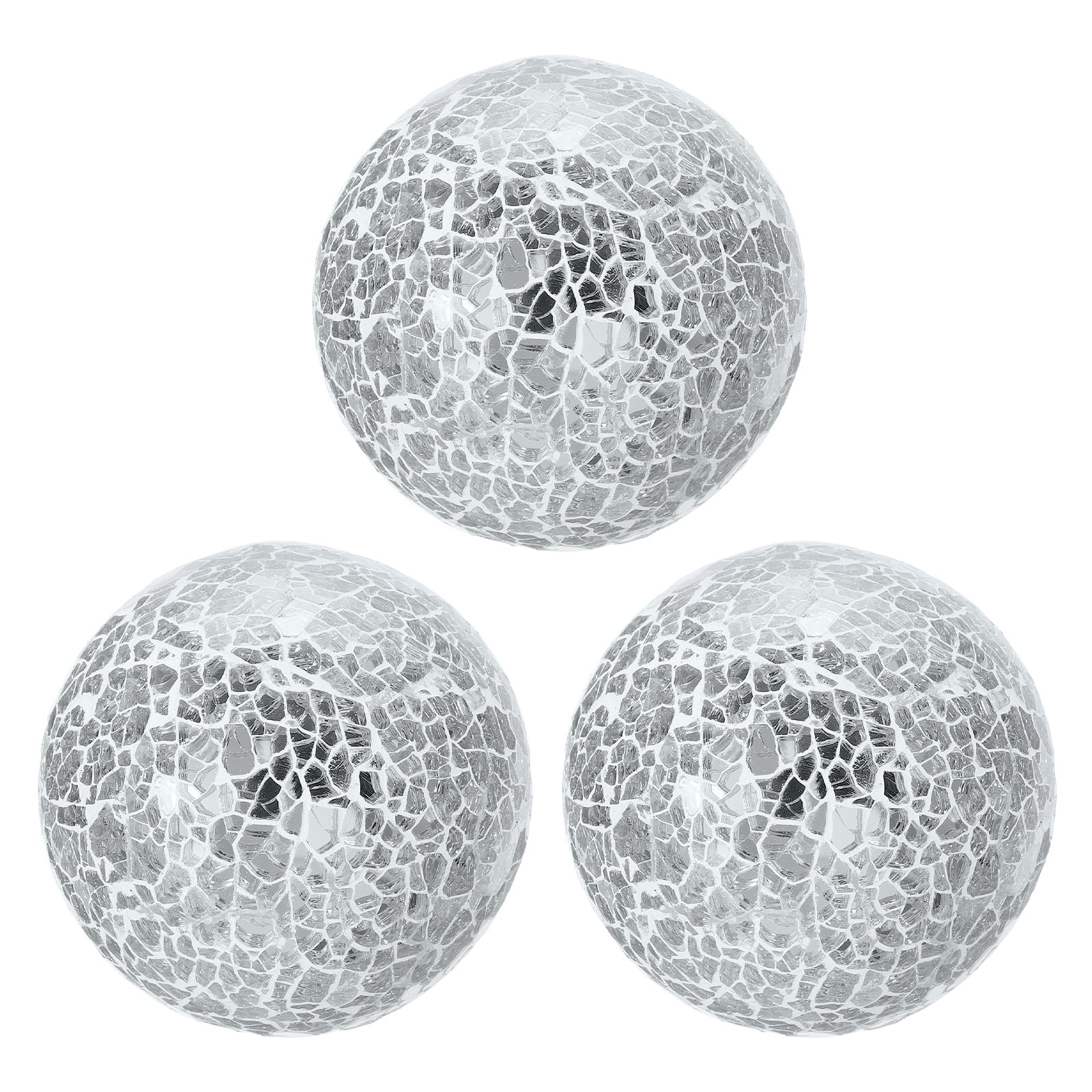 Uxcell 3Pcs Decorative Glass Balls 3.15 inch Orbs Centerpiece Balls ...