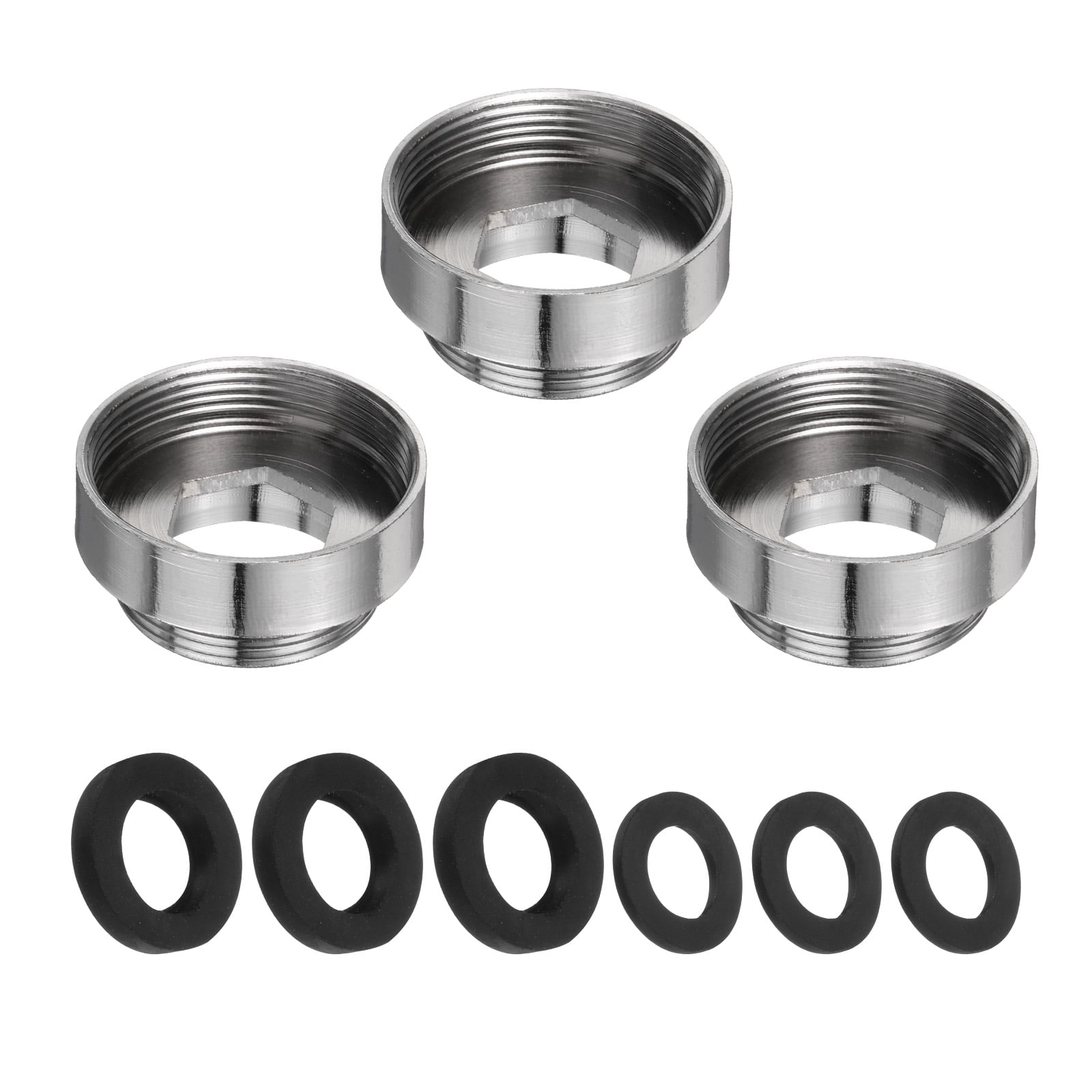 Uxcell 3Pcs Faucet Adapter Kit, Male M21.5mm to Female M25mm Kitchen ...