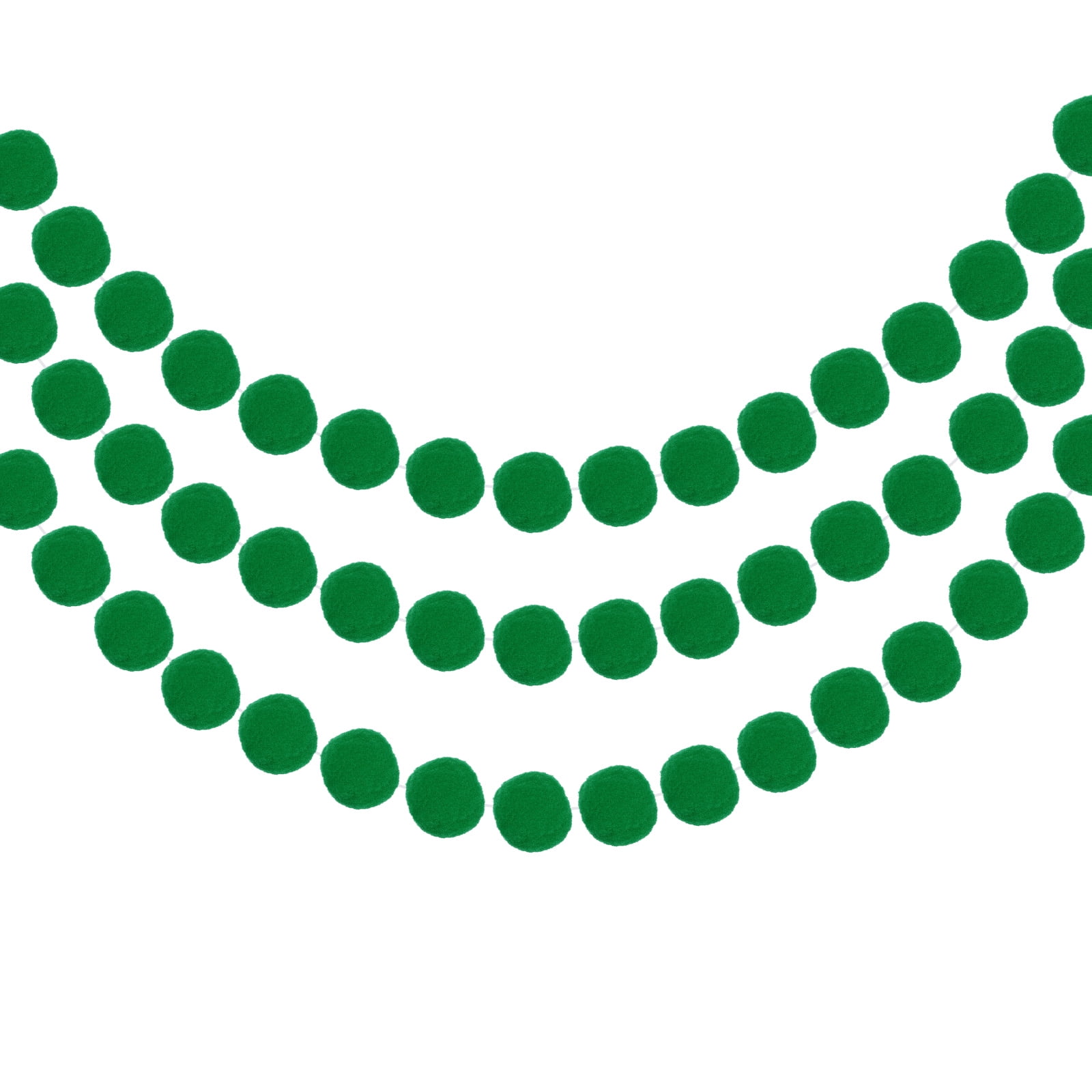 Uxcell 3Pcs Felt Ball Garland Dark Green Pom Pom Garland Handing Balls ...