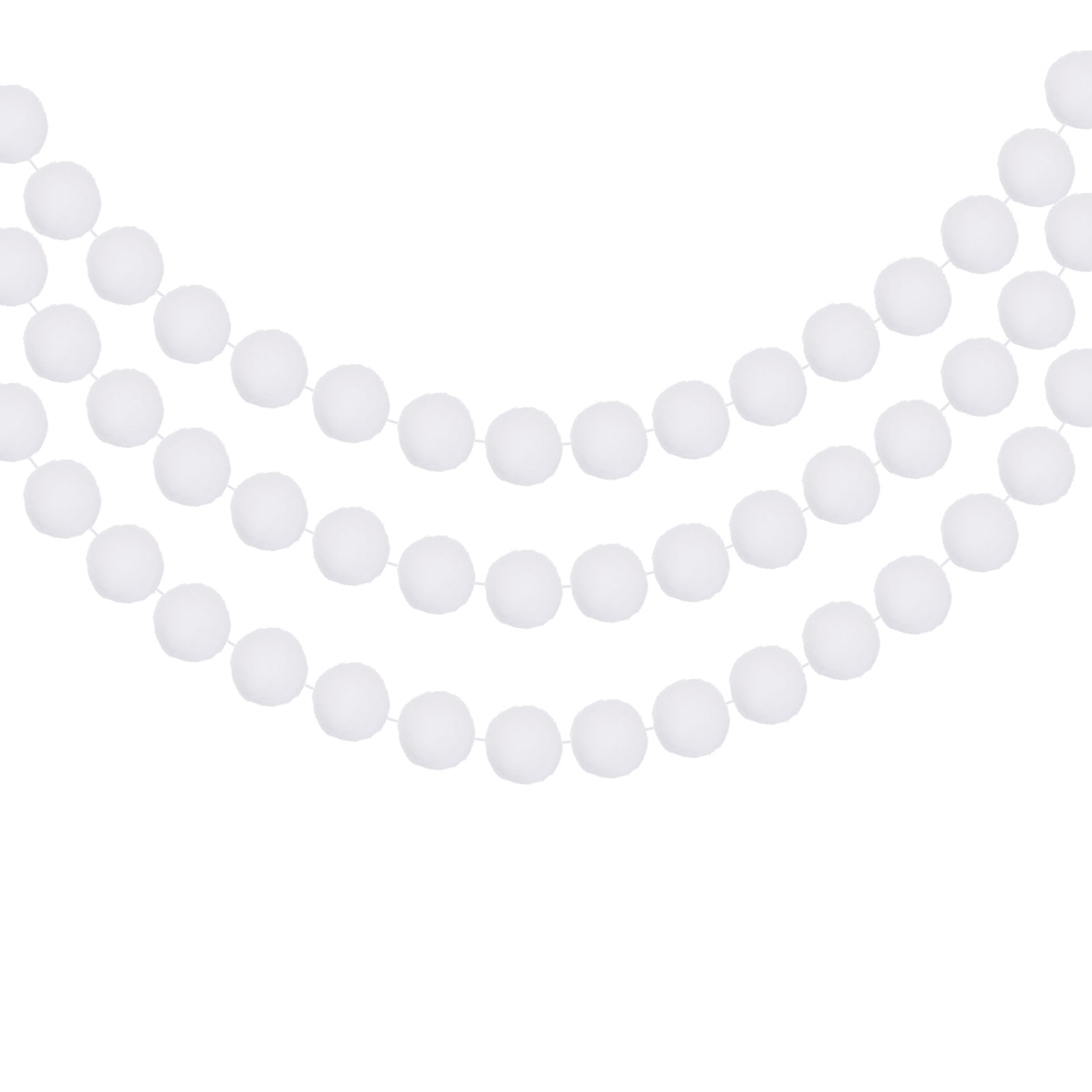Uxcell 3Pcs Felt Ball Garland White Pom Pom Garland Handing Balls 7.55 ...