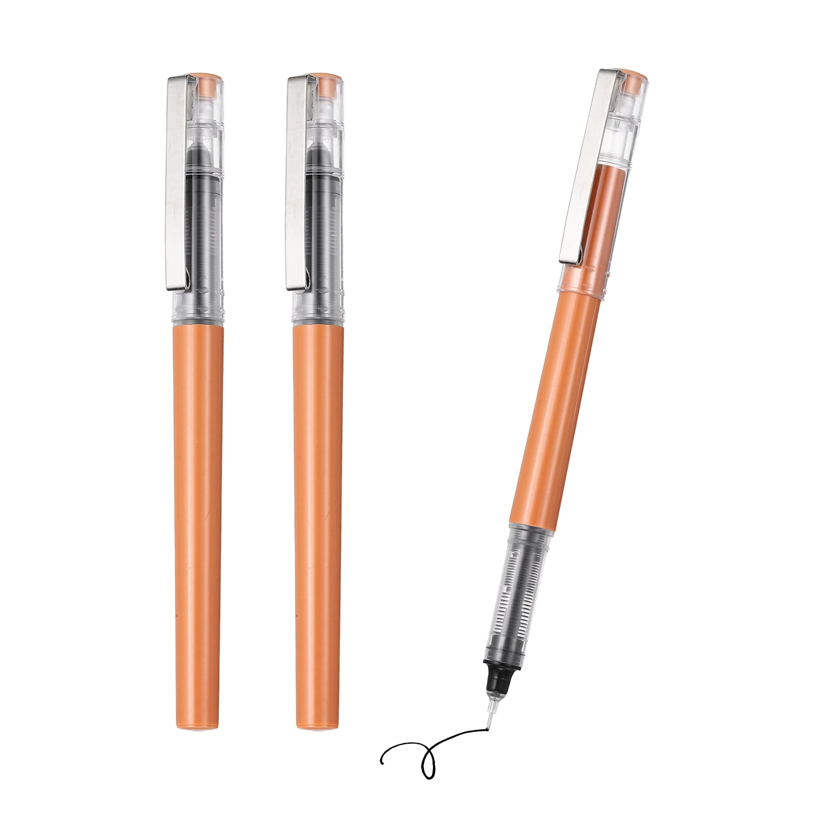 Uxcell 3Pcs Liquid Ink Rollerball Pens, 0.5mm Fine Point Needle Tip ...