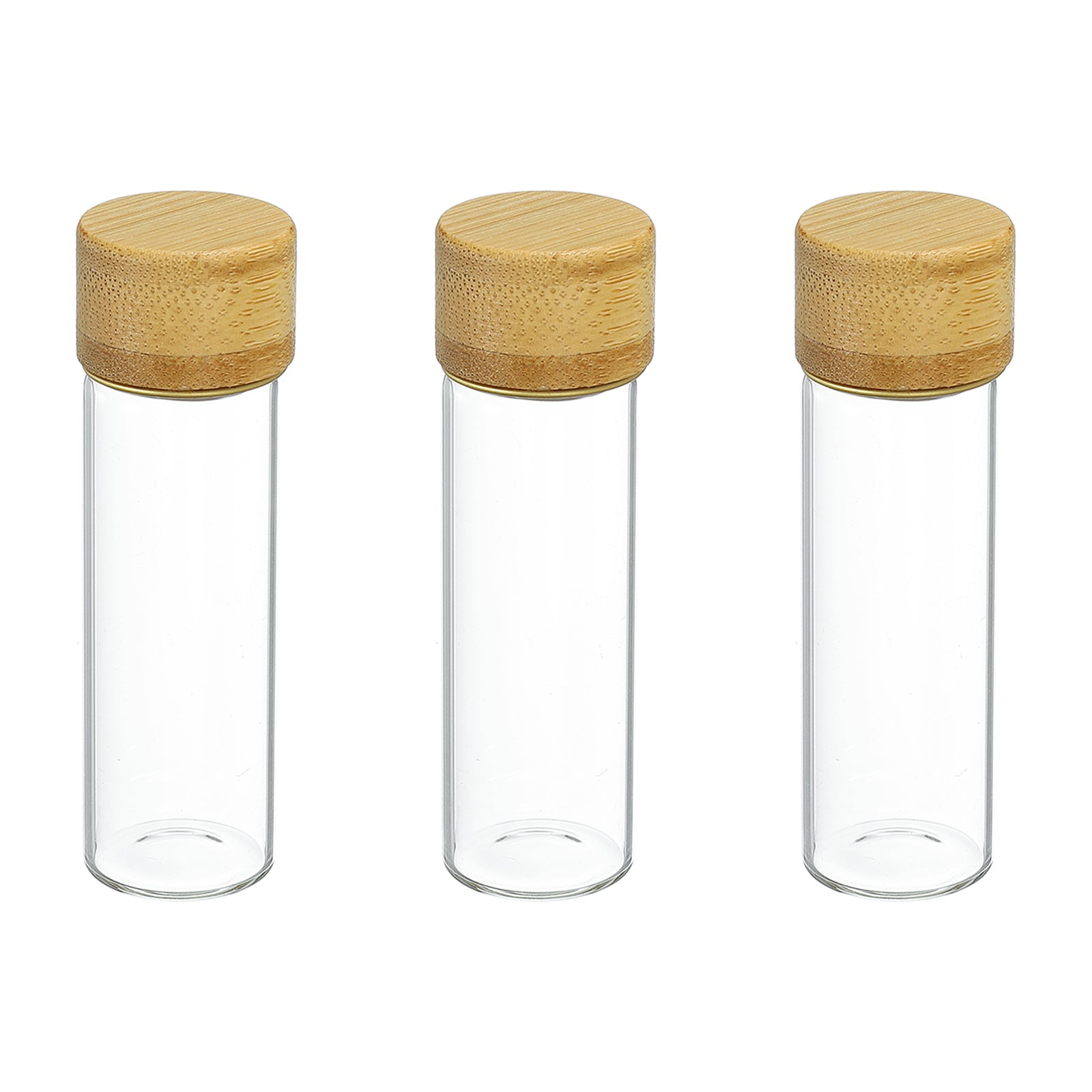 Uxcell 3Pcs Mini Glass Bottles with Lids, 15ml Small Clear Bottles ...