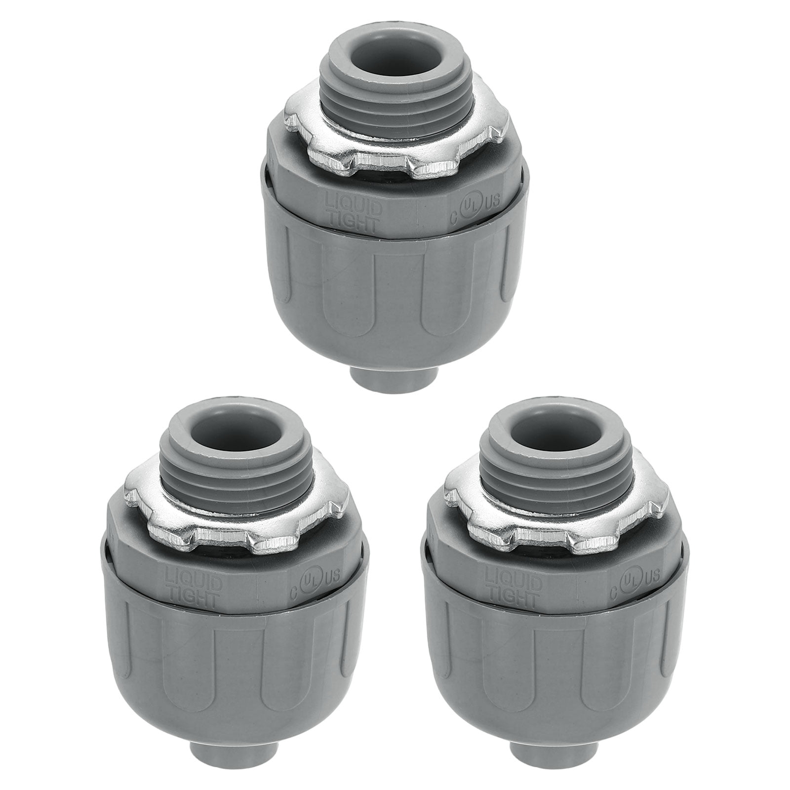 Uxcell 3Pcs Nonmetallic Liquid Tight Connectors, 3/8" NPT Plastic ...