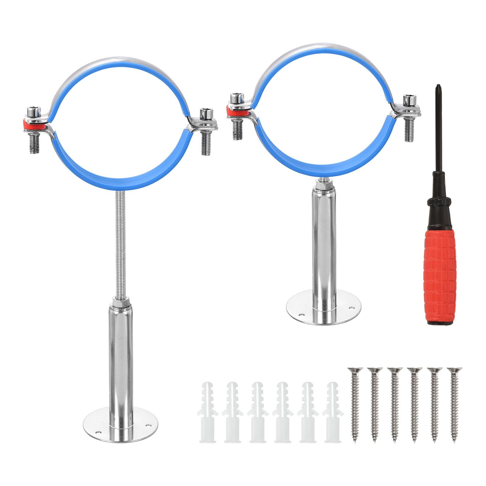 Uxcell 3Pcs Pipe Support, Stainless Steel Pipe Support Bracket ...