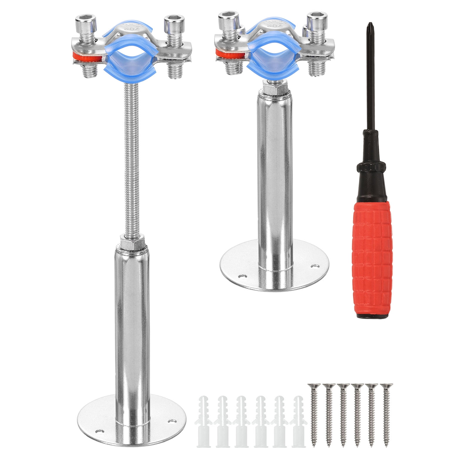 Uxcell 3Pcs Pipe Support, Wall Mount Ceiling Mount Pipe Support Bracket ...