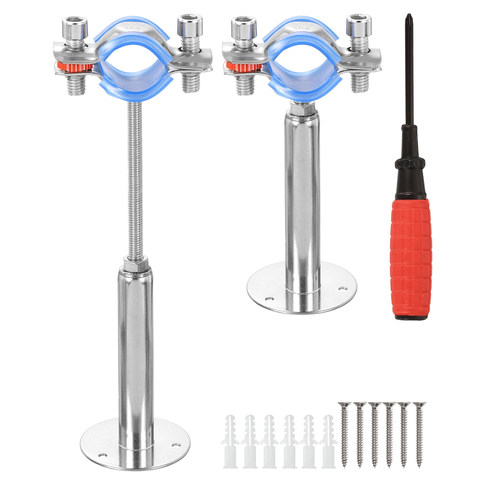 Uxcell 3Pcs Pipe Support, Wall Mount Ceiling Mount Pipe Support Bracket ...