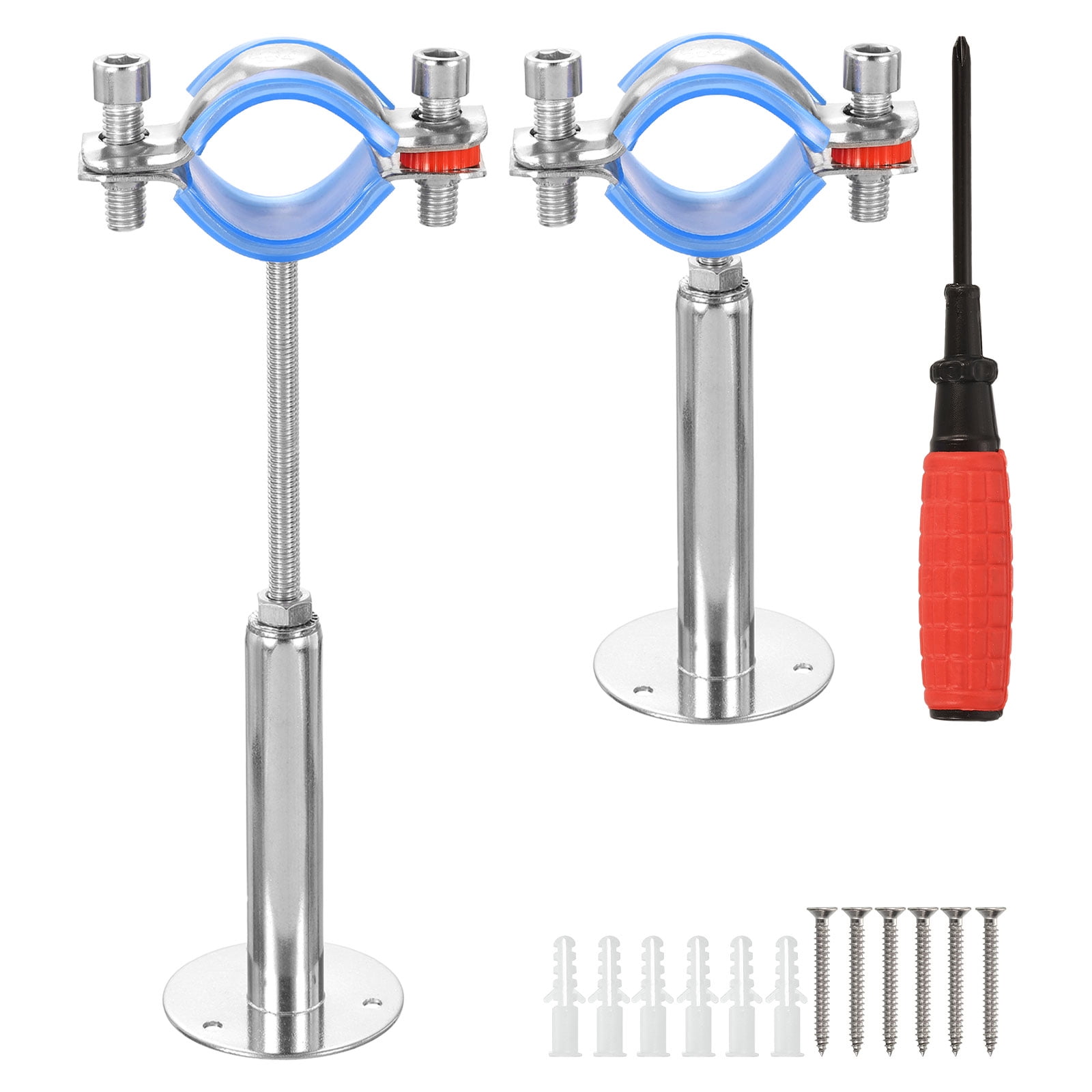 Uxcell 3Pcs Pipe Support, Wall Mount Ceiling Mount Pipe Support Bracket ...