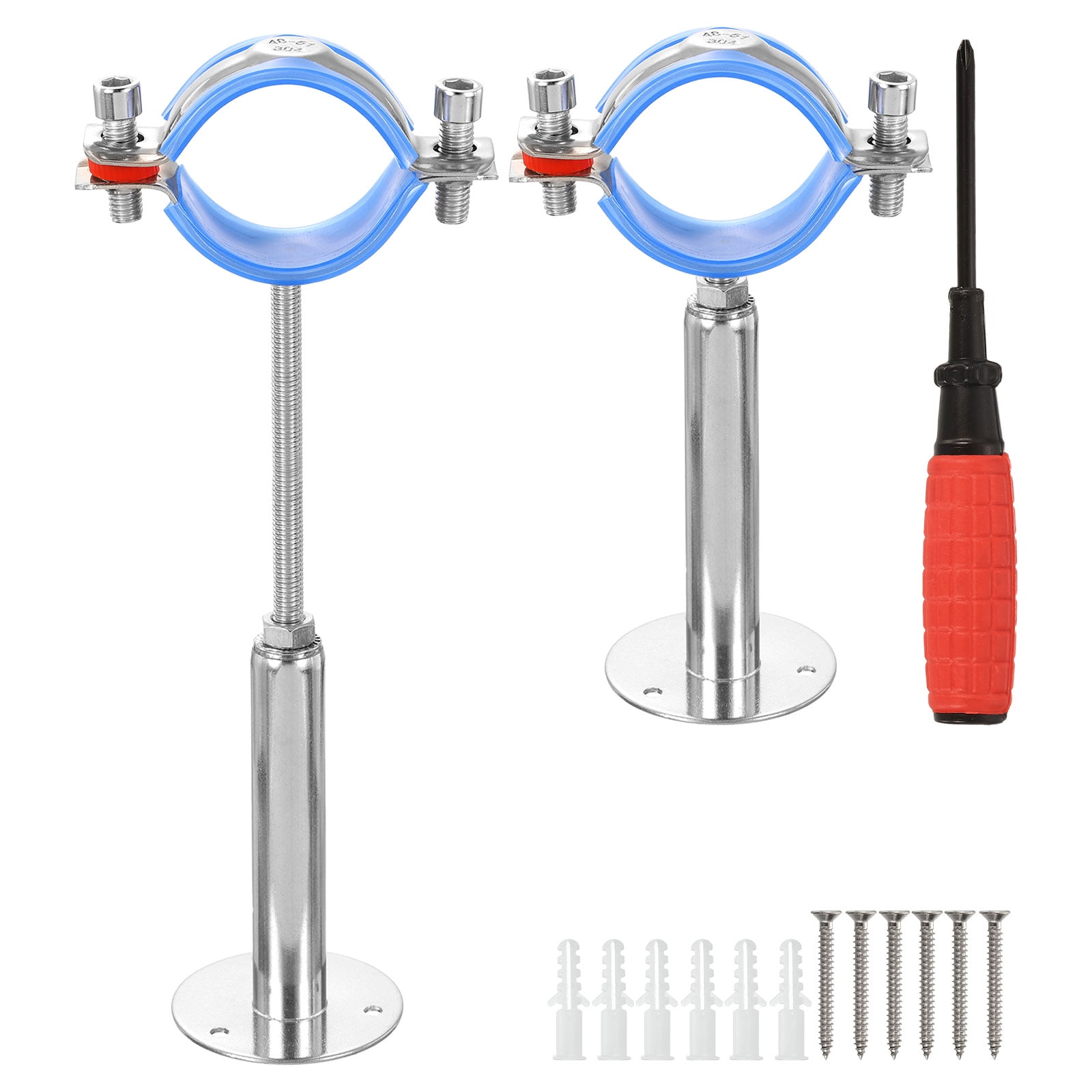 Uxcell 3Pcs Pipe Support, Wall Mount Ceiling Mount Pipe Support Bracket ...