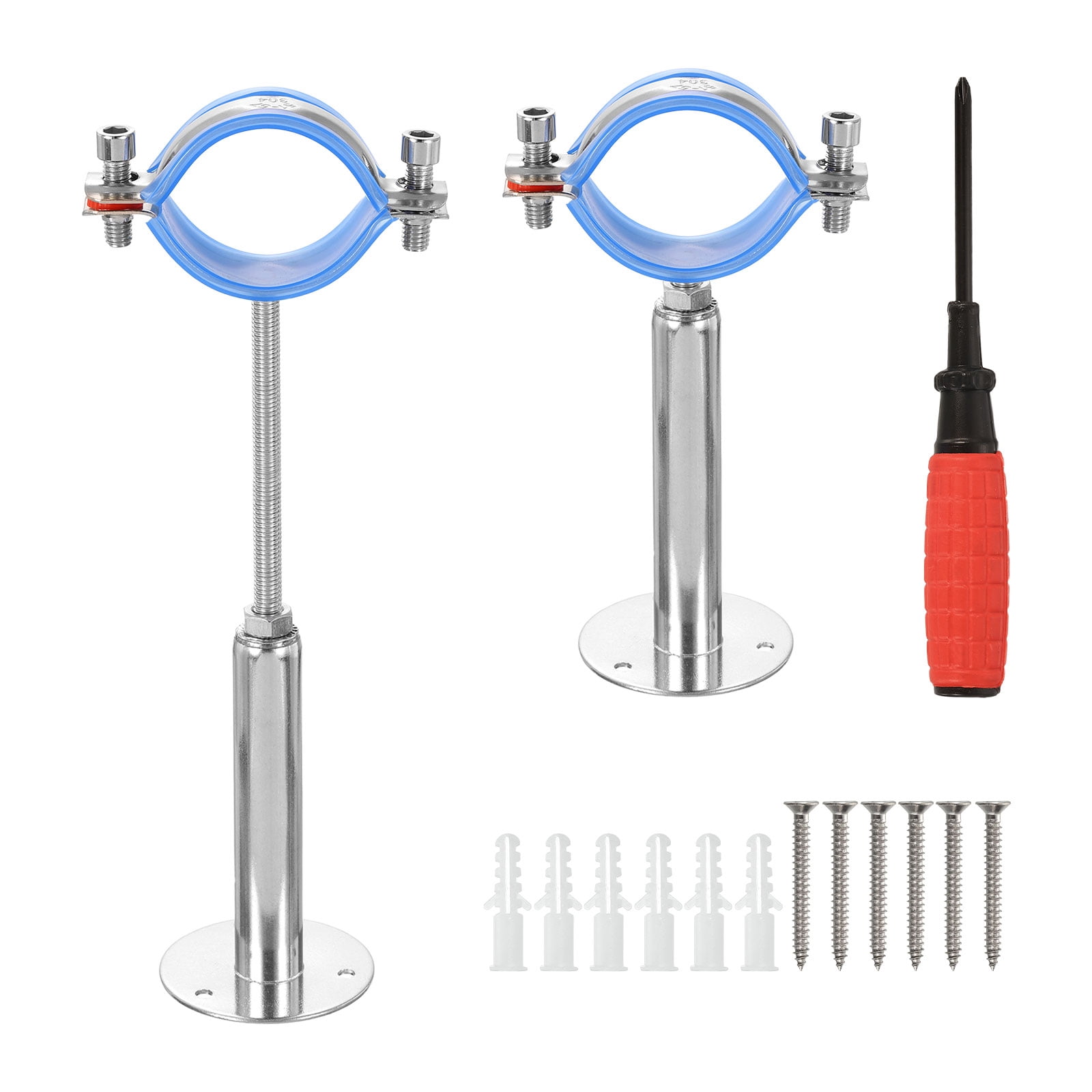 Uxcell 3Pcs Pipe Support, Wall Mount Ceiling Mount Pipe Support Bracket ...