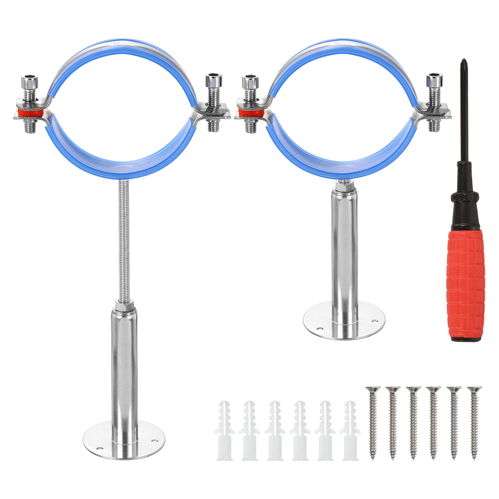 Uxcell 3Pcs Pipe Support, Wall Mount Ceiling Mount Pipe Support Bracket ...