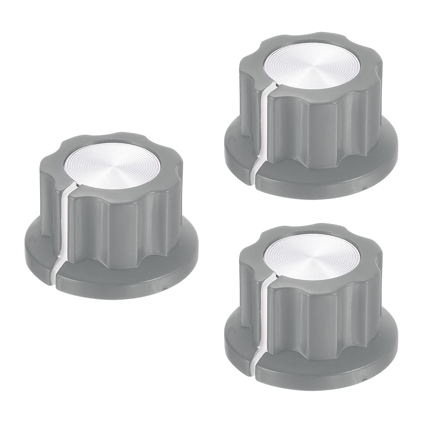 Uxcell 3Pcs Potentiometer Knob Fit 1/4" Shaft Pots, Set Screw Brass ...