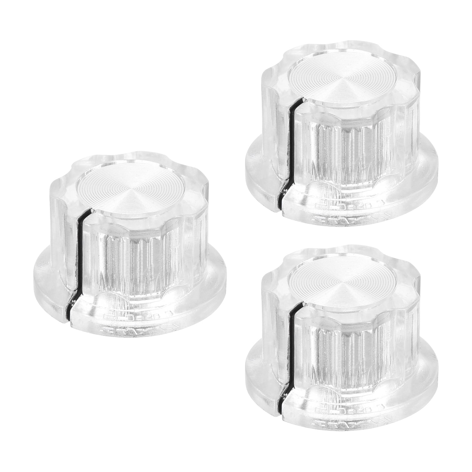 Uxcell 3Pcs Potentiometer Knob Fit 1/4" Shaft Pots, Set Screw Brass ...