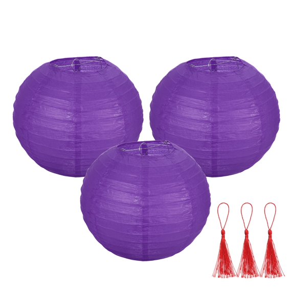 Uxcell 3Pcs Round Paper Lanterns Paper Lantern Party Decorations Dark ...