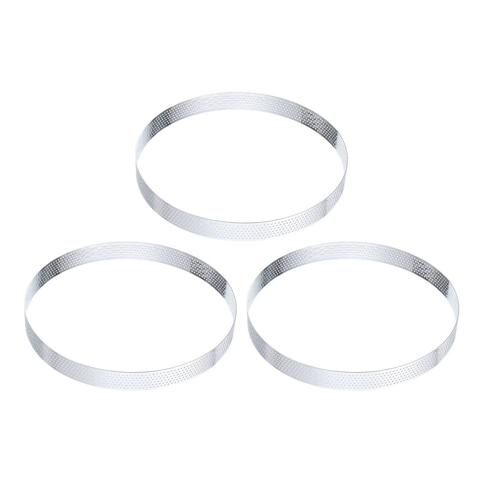 Uxcell 3Pcs Stainless Steel Cake Rings 7.1" Round Perforated Metal ...