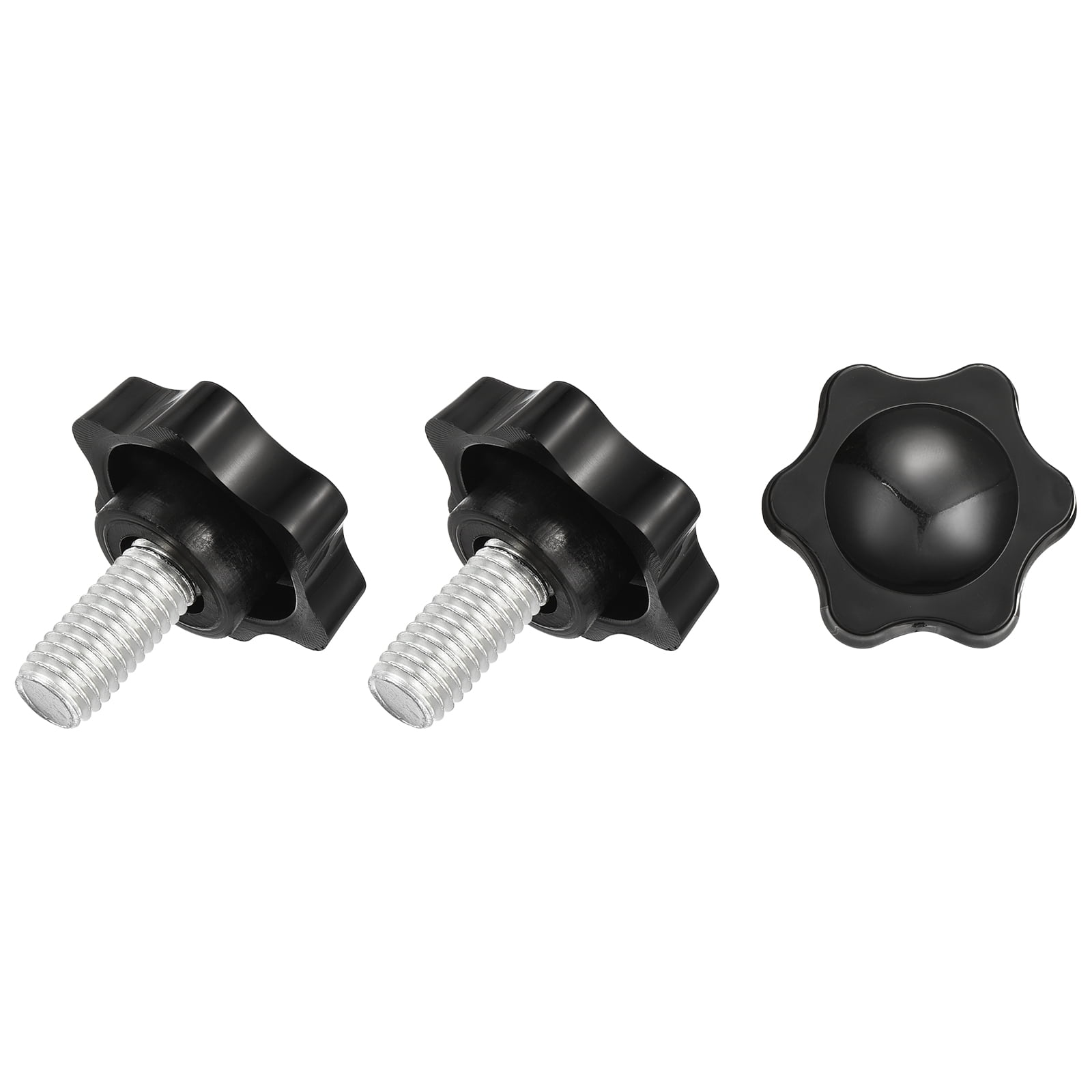 Uxcell 3Pcs Star Knobs, M10x20mm Plastic Hex Shaped Clamping Handle ...