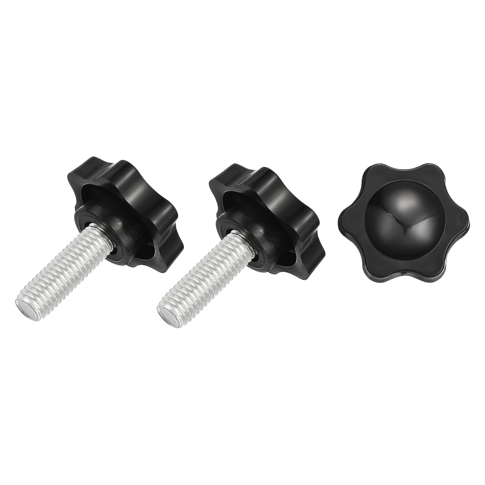 Uxcell 3Pcs Star Knobs, M10x30mm Plastic Hex Shaped Clamping Handle ...