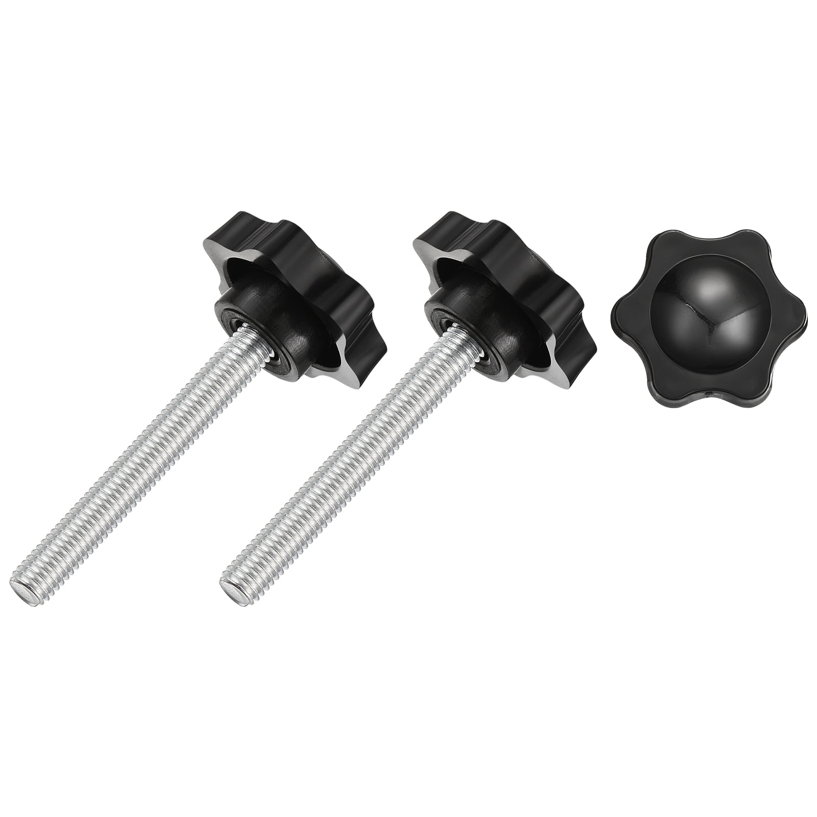Uxcell 3Pcs Star Knobs, M8x60mm Plastic Hex Shaped Clamping Handle ...