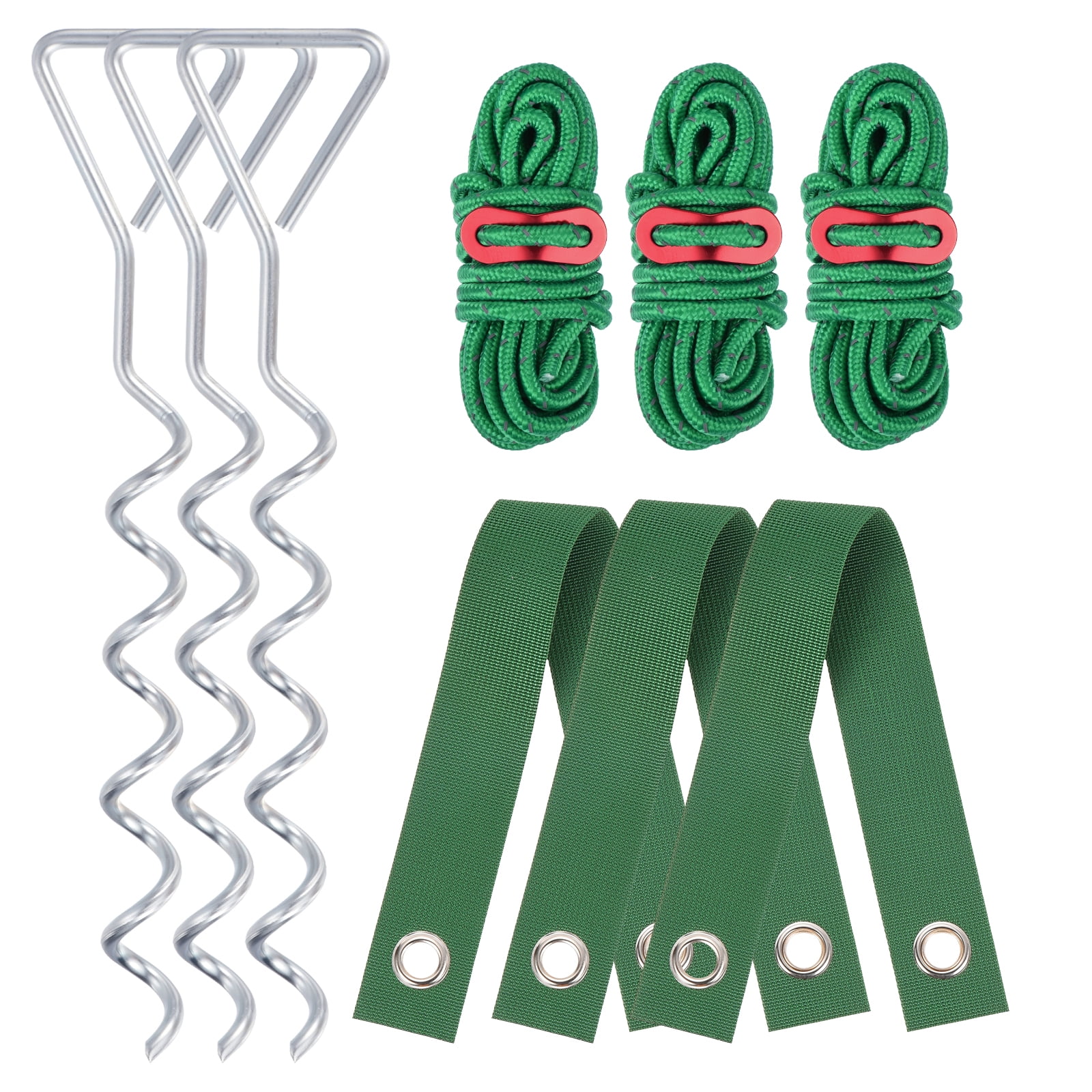 Uxcell 3Pcs Tree Stakes & Supports Spiral Tree Stake Kit for Leaning ...