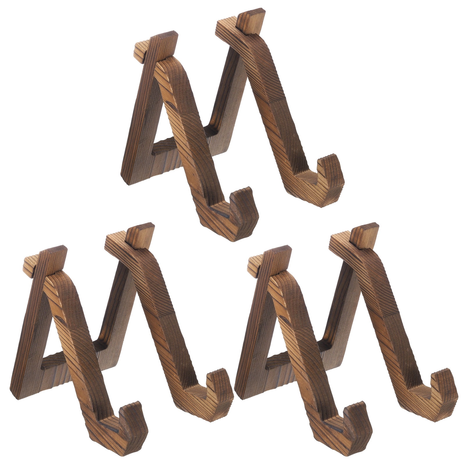 Uxcell 3Pcs Wooden Plate Display Stand, 5.9 inch Display Holder for ...