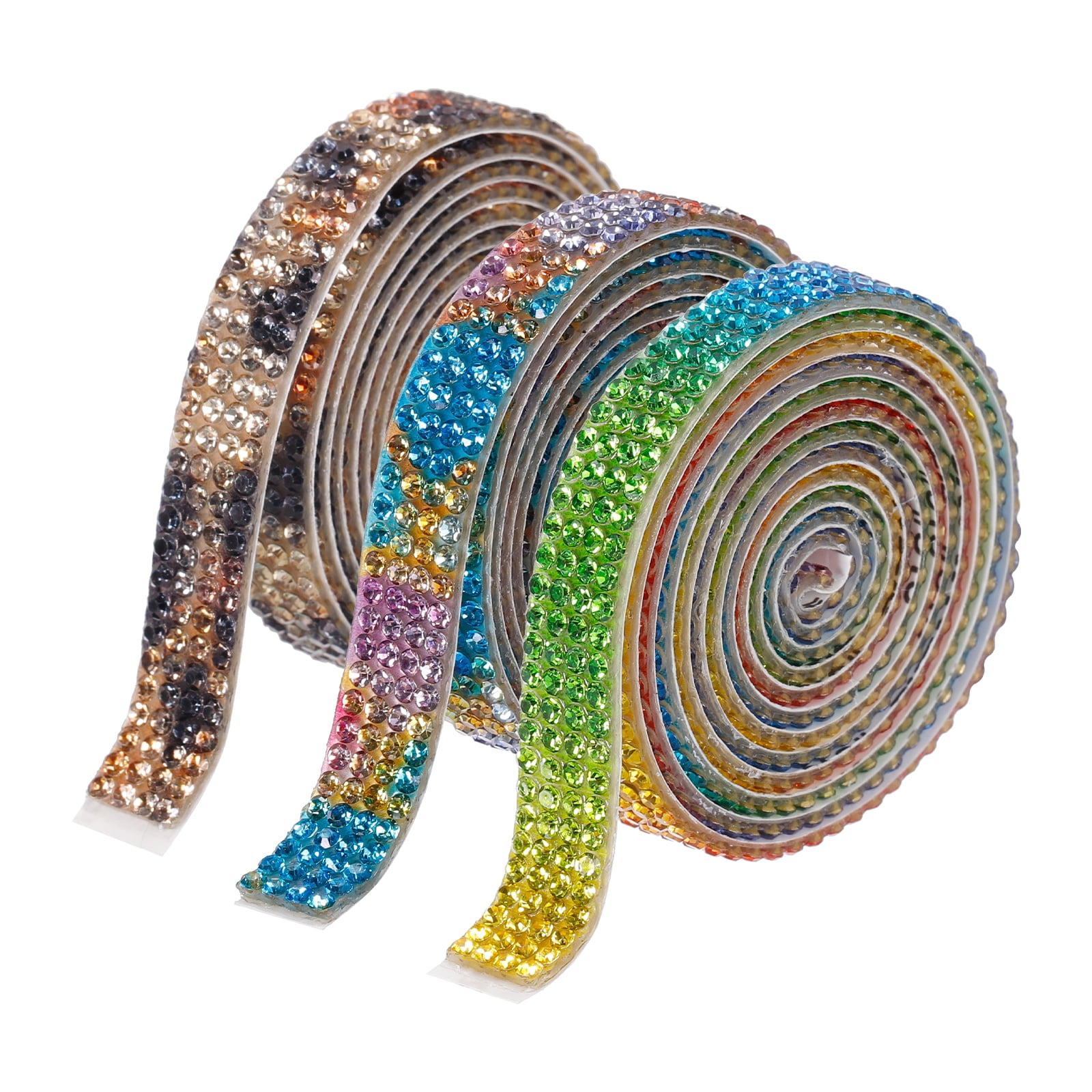 Uxcell 3Roll 3 Yards 8mm Self Adhesive Diamond Ribbon for Arts & Craft ...