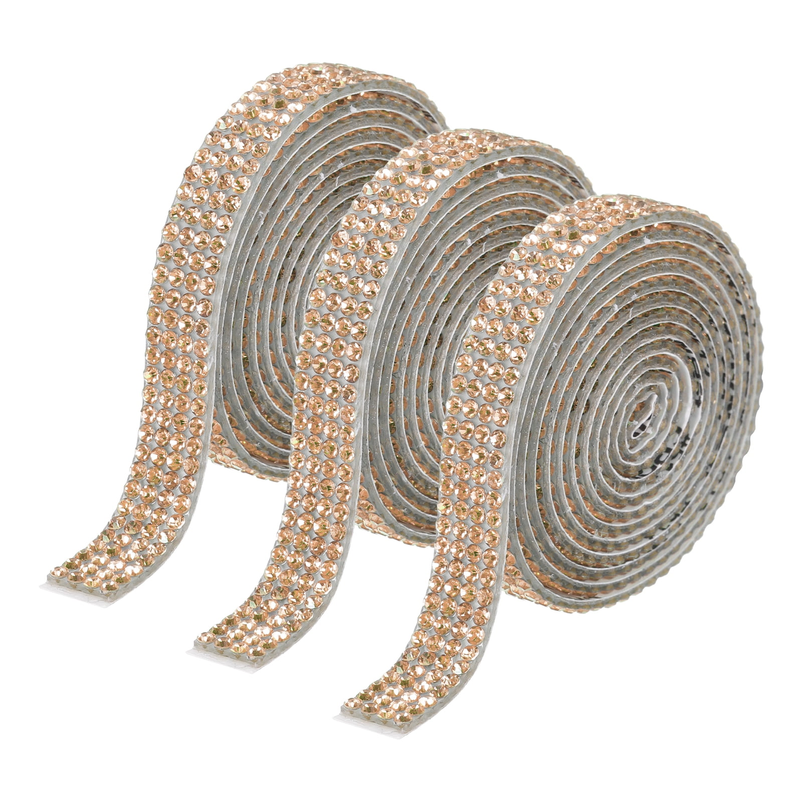 Uxcell 3Roll 3 Yards 8mm Self Adhesive Diamond Ribbon for Arts & Crafts ...