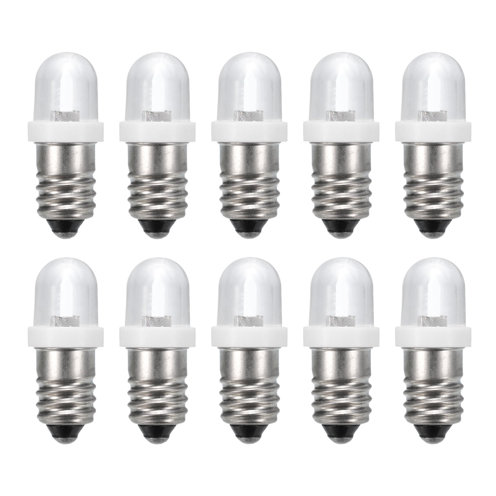 Uxcell 3V/0.06A E10 Mini Light Bulbs, 10Pcs Miniature Screw Bulbs ...