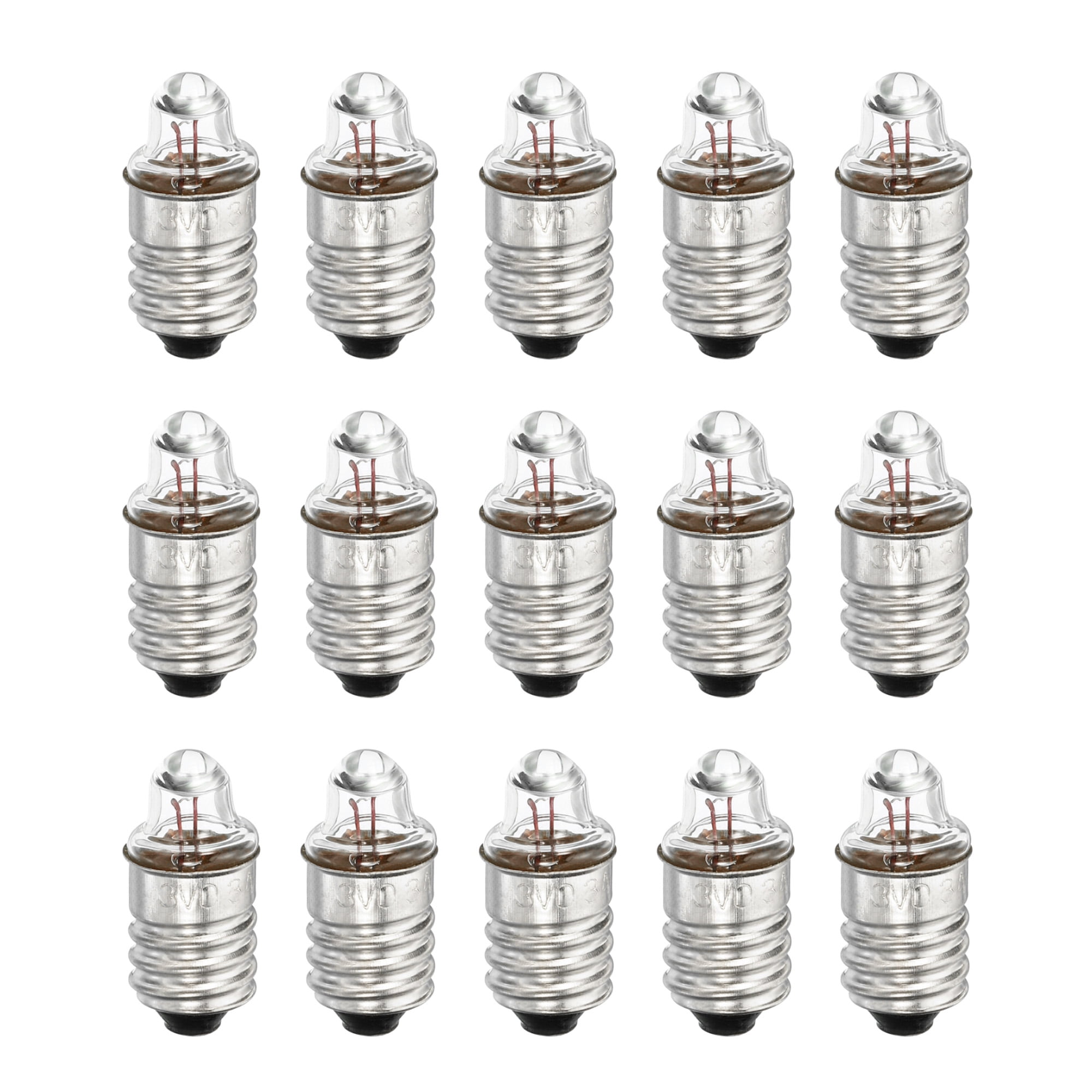 Uxcell 3V E10 Warm Yellow Light Mini Bulbs Torch Headlight with Box 1 ...