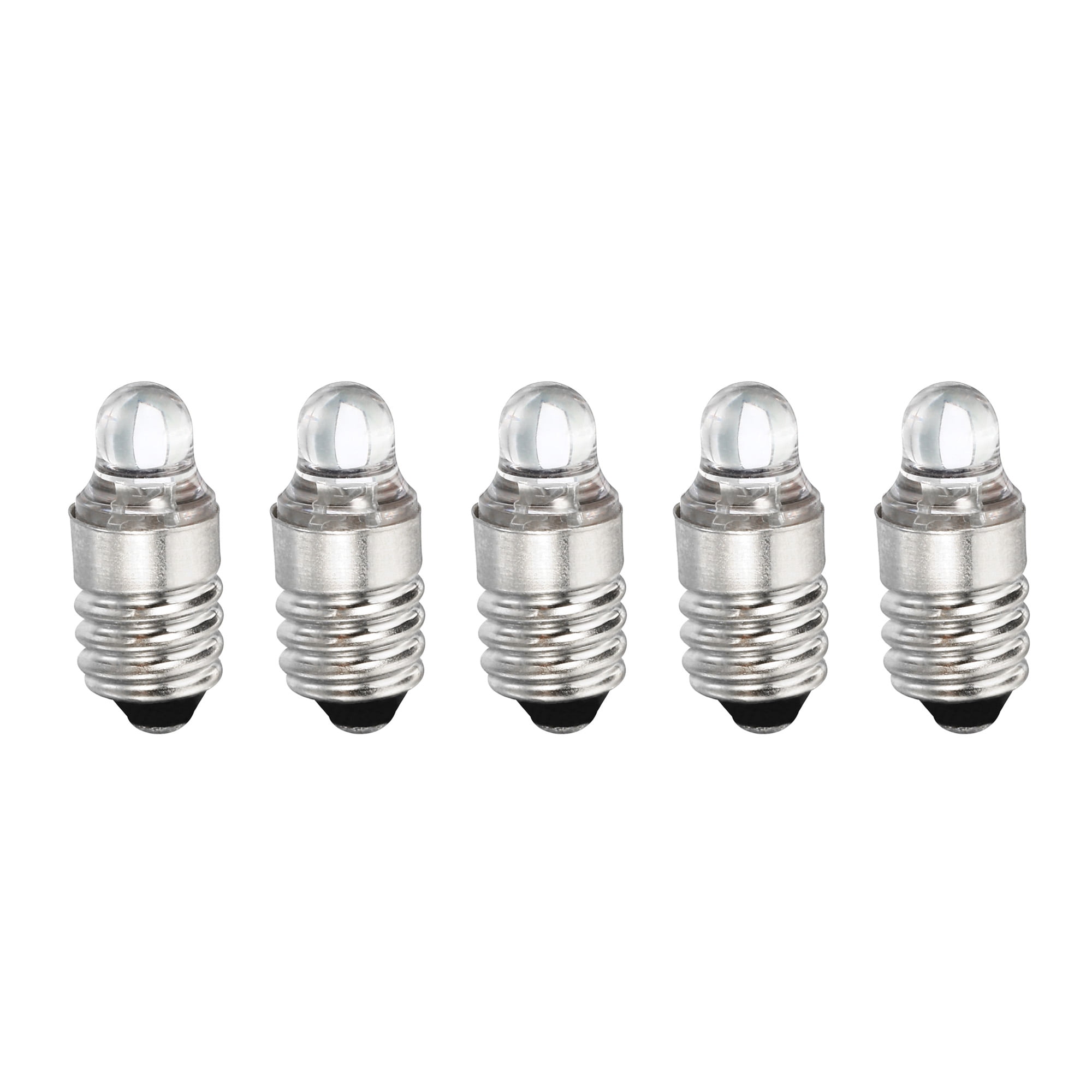Uxcell 3V E10 White Light Mini LED Flashlight Bulbs with Box 1 Set/5 ...