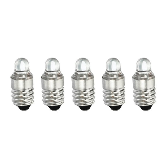 Uxcell 3V E10 White Light Mini LED Flashlight Bulbs with Box 1 Set/5 ...