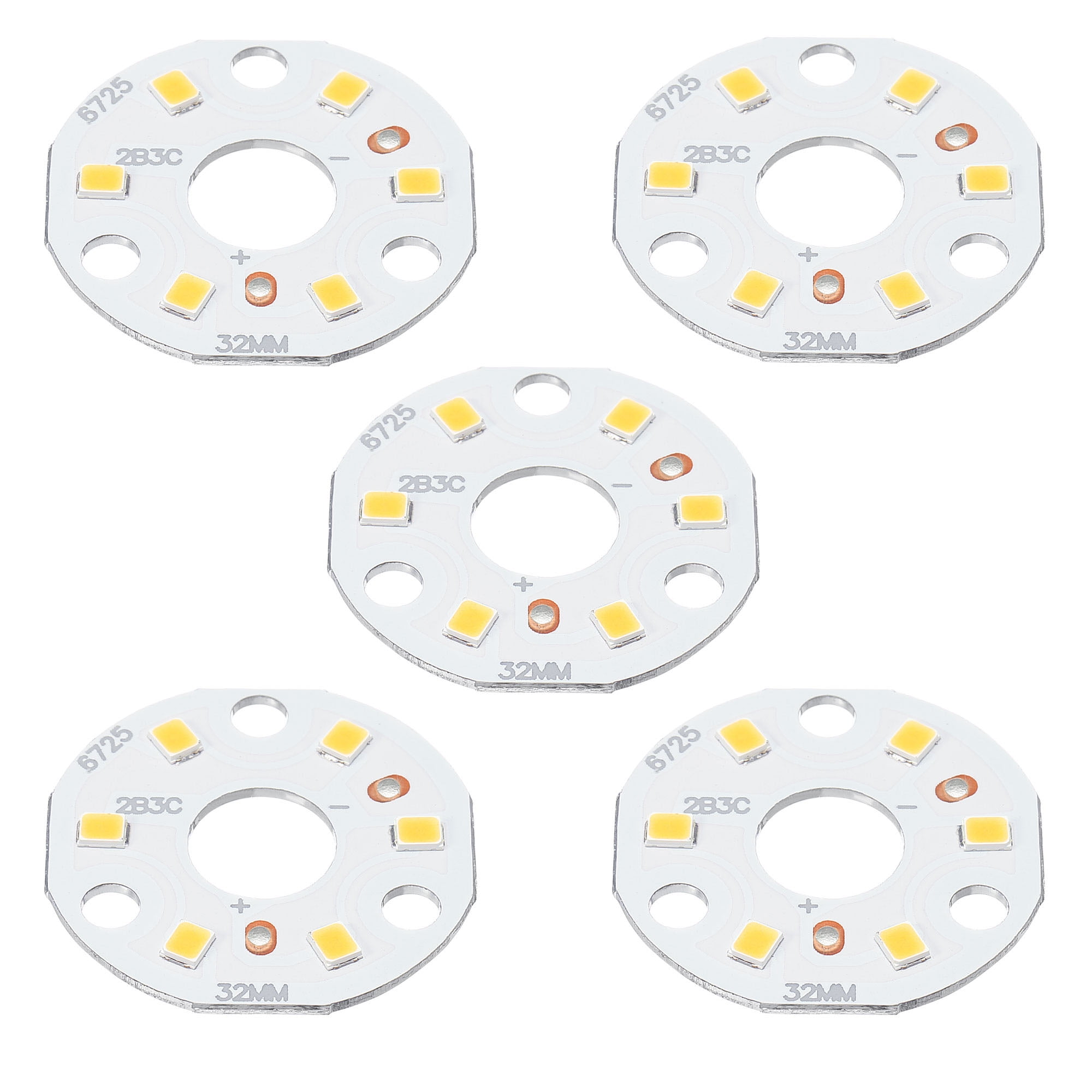 Uxcell 3W 120lm 4000-4500K 32mm 9-11VDC COB LED Light Chip Beads Energy ...
