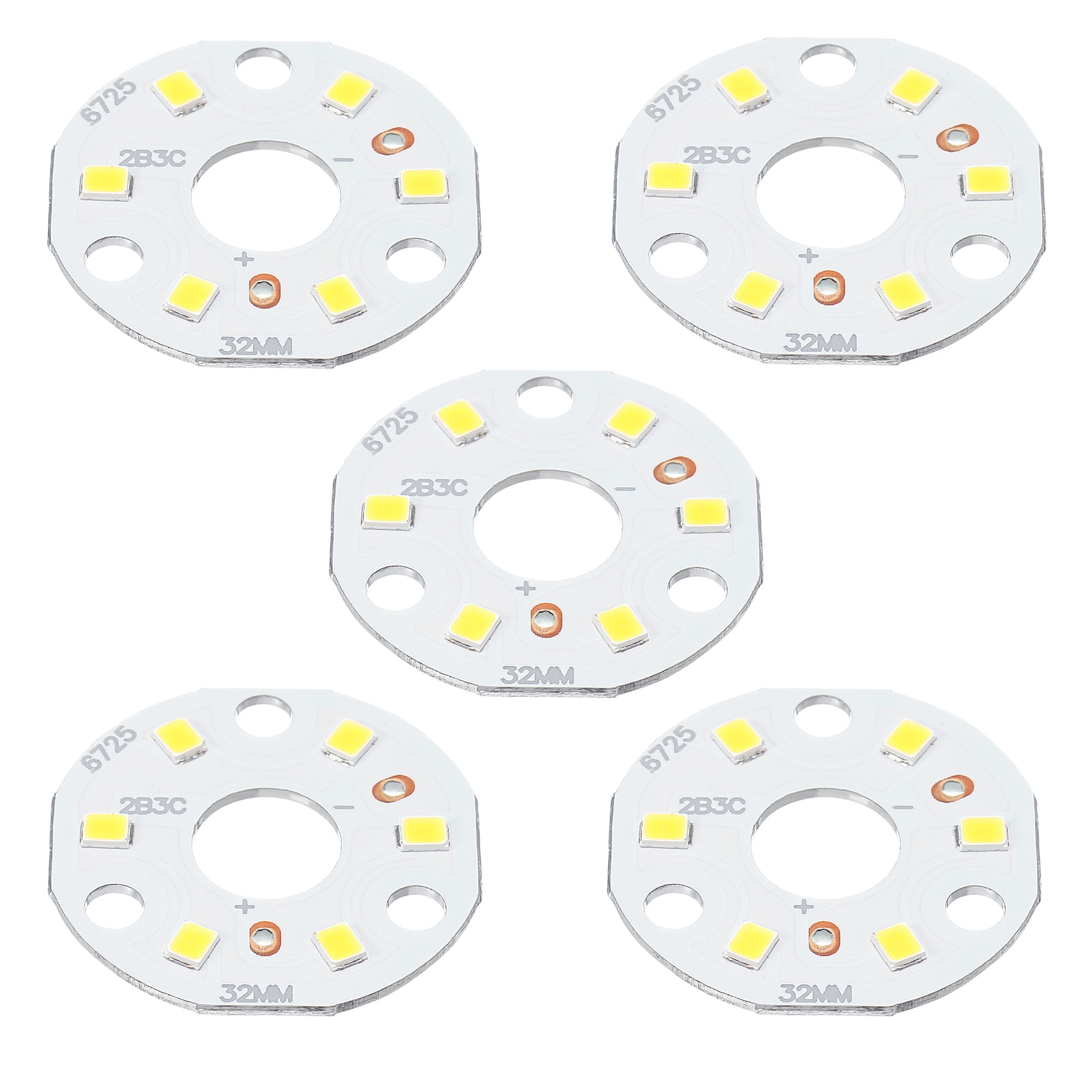 Uxcell 3W 120lm 6000-6500K 32mm 9-11VDC COB LED Light Chip Beads Energy ...