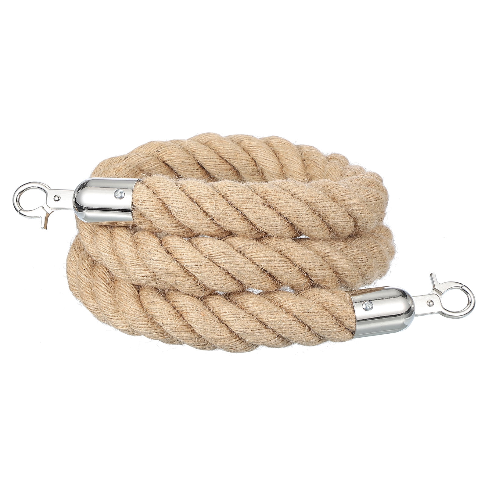 Uxcell 3ft x 1.1 Inch Braided Jute Stanchion with Snap Hooks Crowd ...