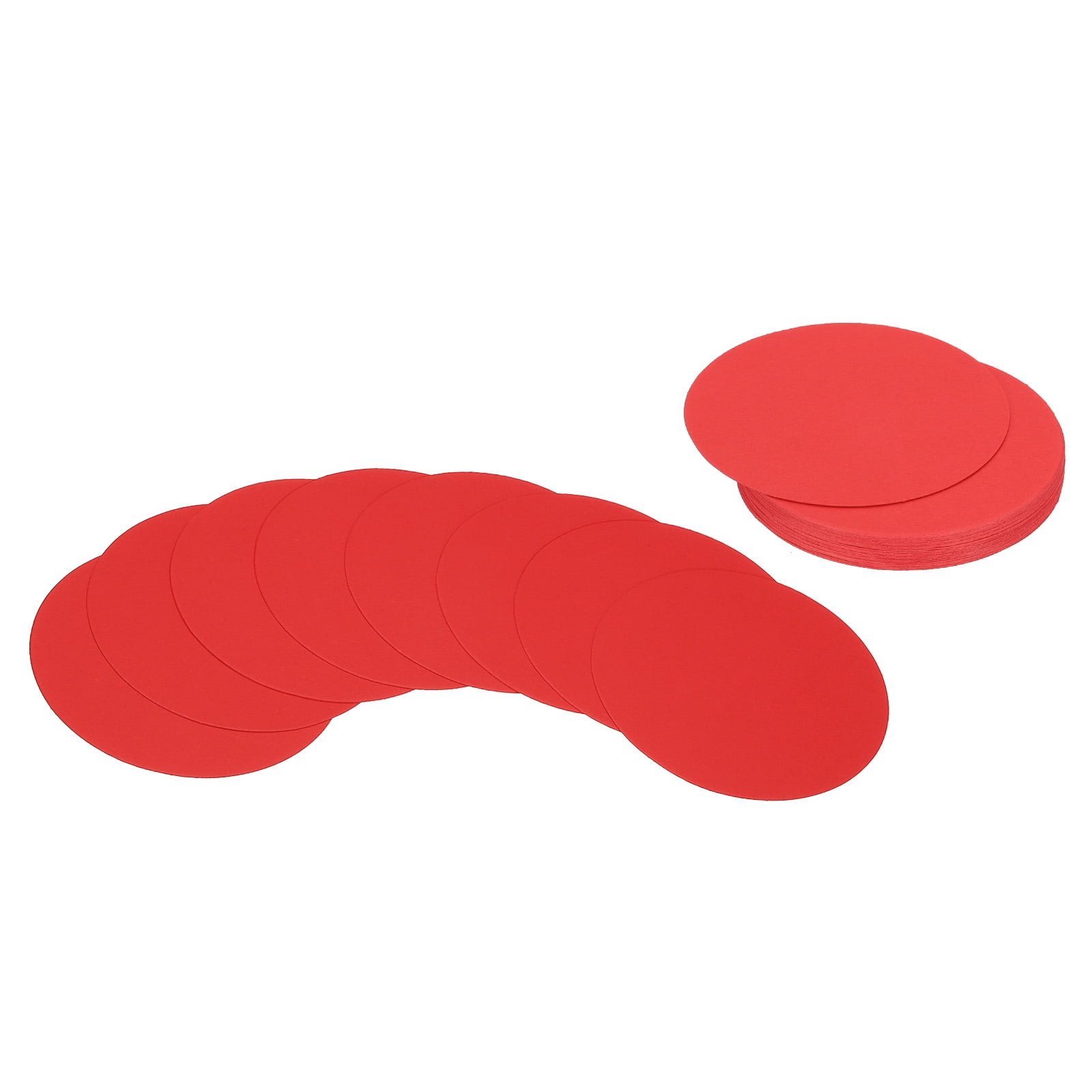 Uxcell 3inch Circle Card Stock, 25Pcs Round Shape Cutouts Paper, Red ...