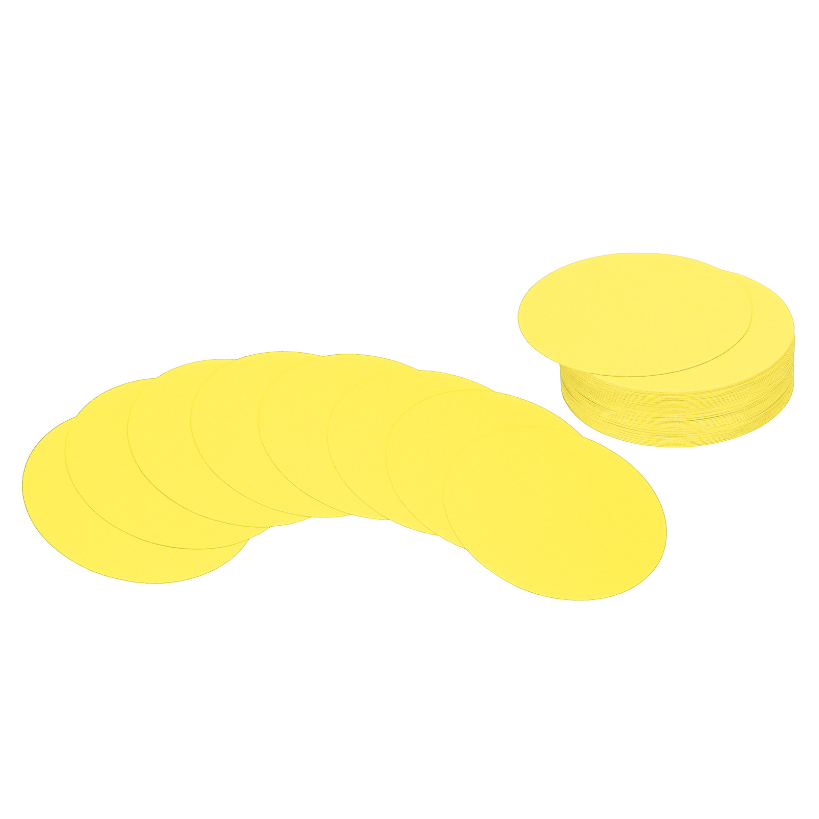 Uxcell 3inch Circle Card Stock, 50Pcs Round Shape Cutouts Paper, Yellow ...