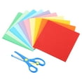 Uxcell 3inch Origami Paper Set, 200Pcs Square Paper with Scissor ...