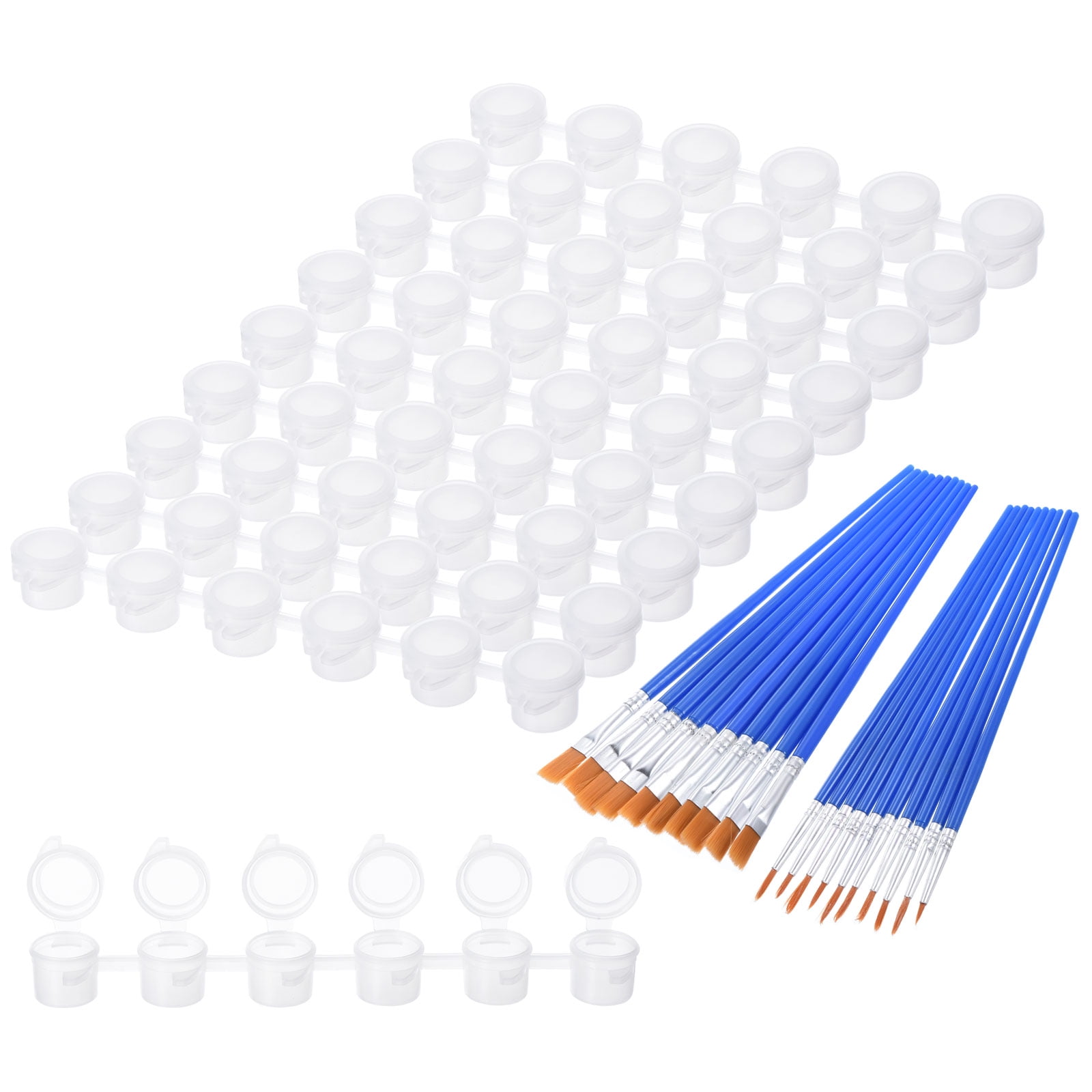Uxcell 3ml/0.1oz Empty Paint Pots with Lids, 20 Strips 120 Pots Mini ...