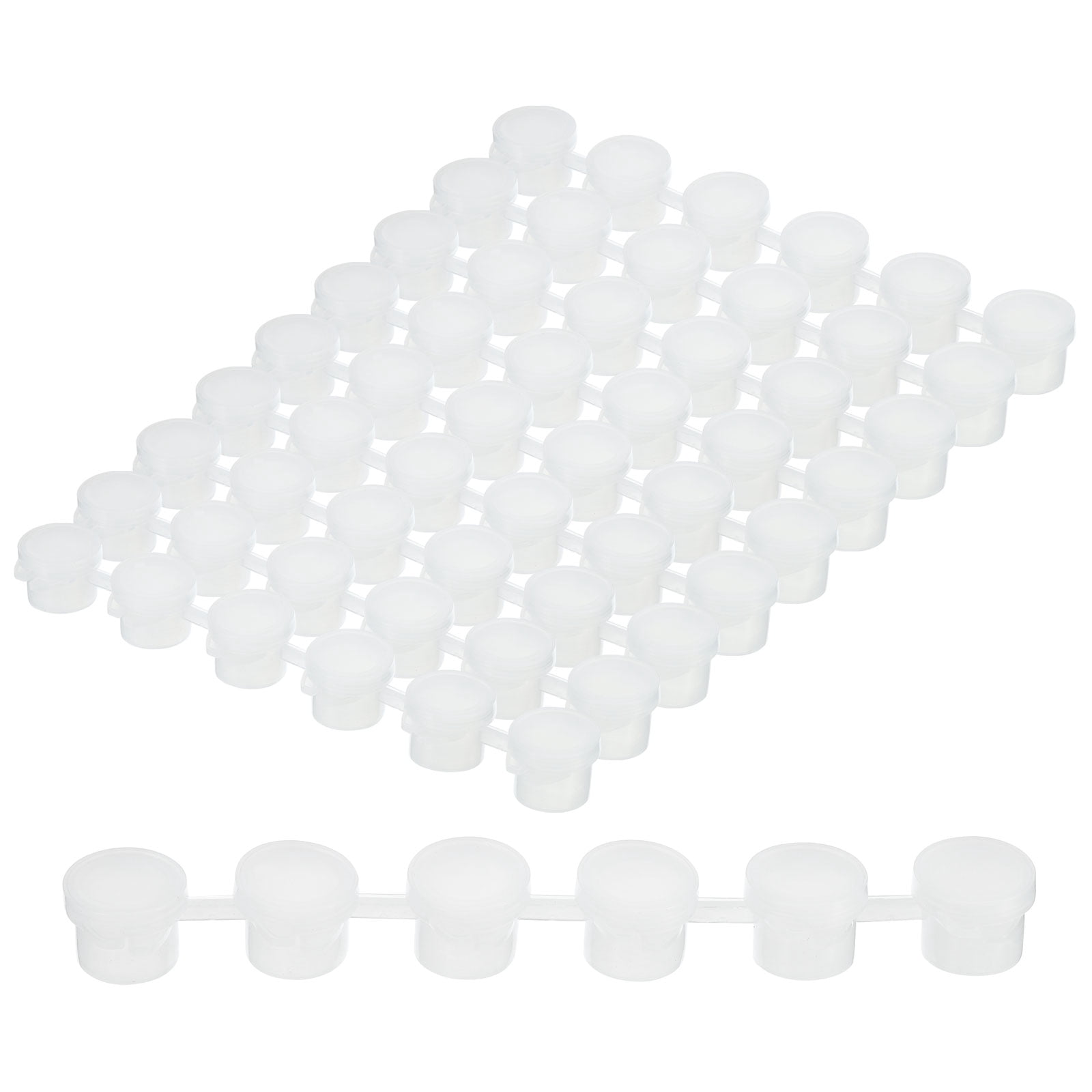 Uxcell 3ml/0.1oz Empty Paint Pots with Lids, 24 Strips 144 Pots Mini ...