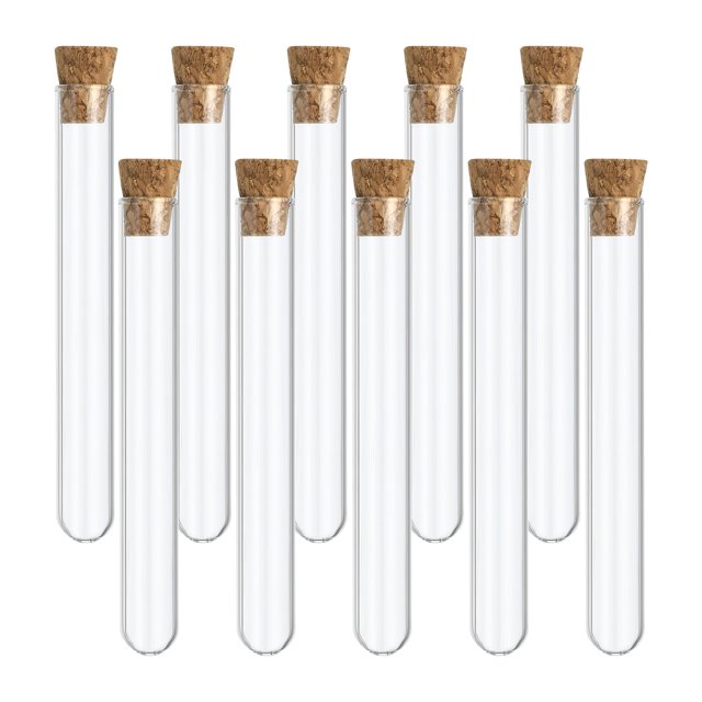 Uxcell 3ml Test Tubes, 25pcs 2.95x0.39in Glass Test Tube Containers ...