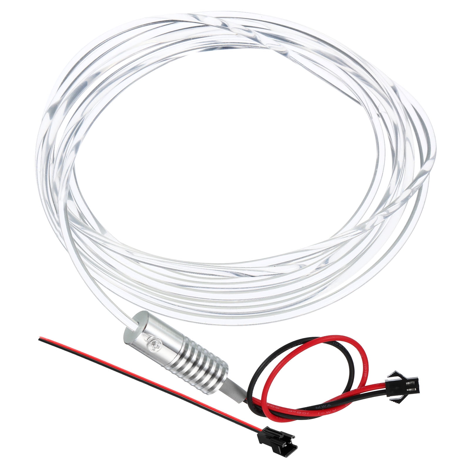 Uxcell 3mm 3.0m PMMA Side Glow Fiber Optic Cable Kit with LED Aluminum ...