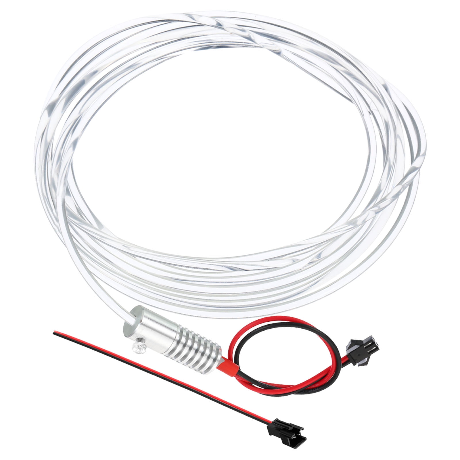 Uxcell 3mm 3.0m PMMA Side Glow Fiber Optic Cable Kit with LED Aluminum ...