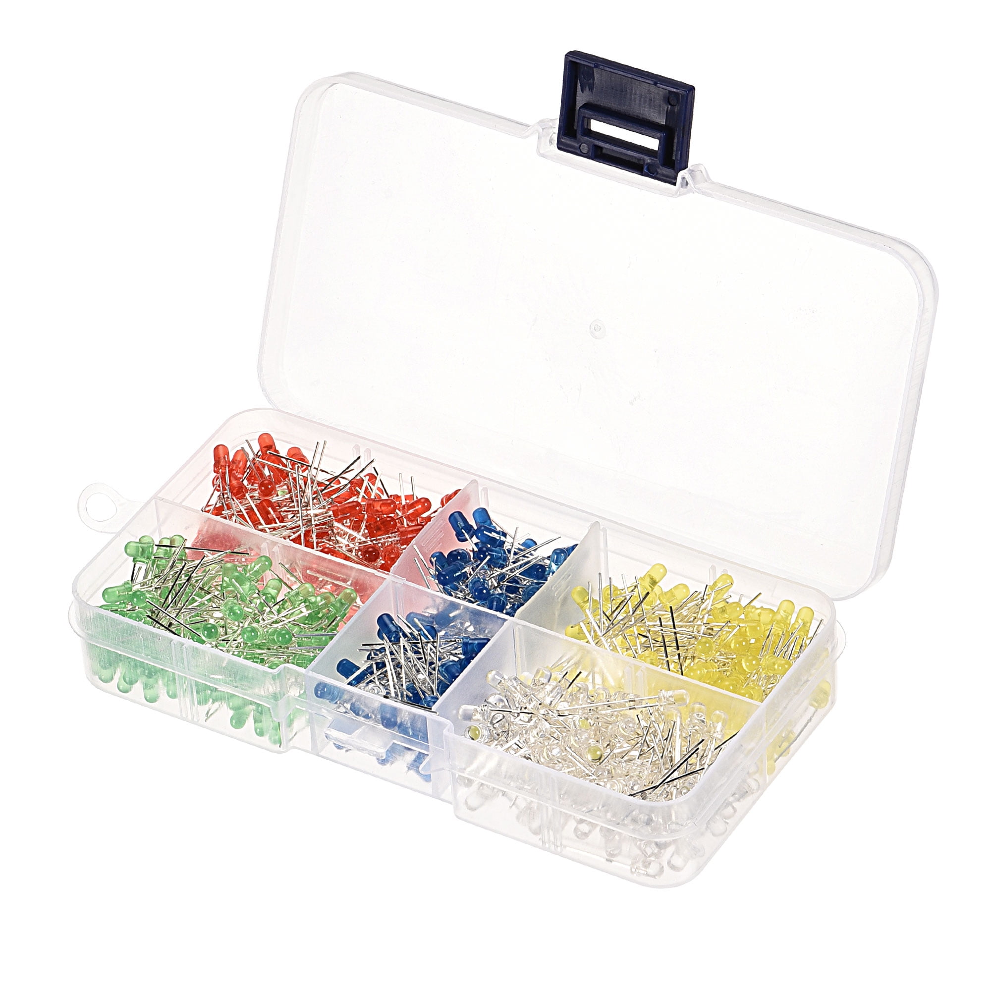 Uxcell 3mm Cylinder Head LED Light Emitting Diode Bulbs Set 5 Colors ...