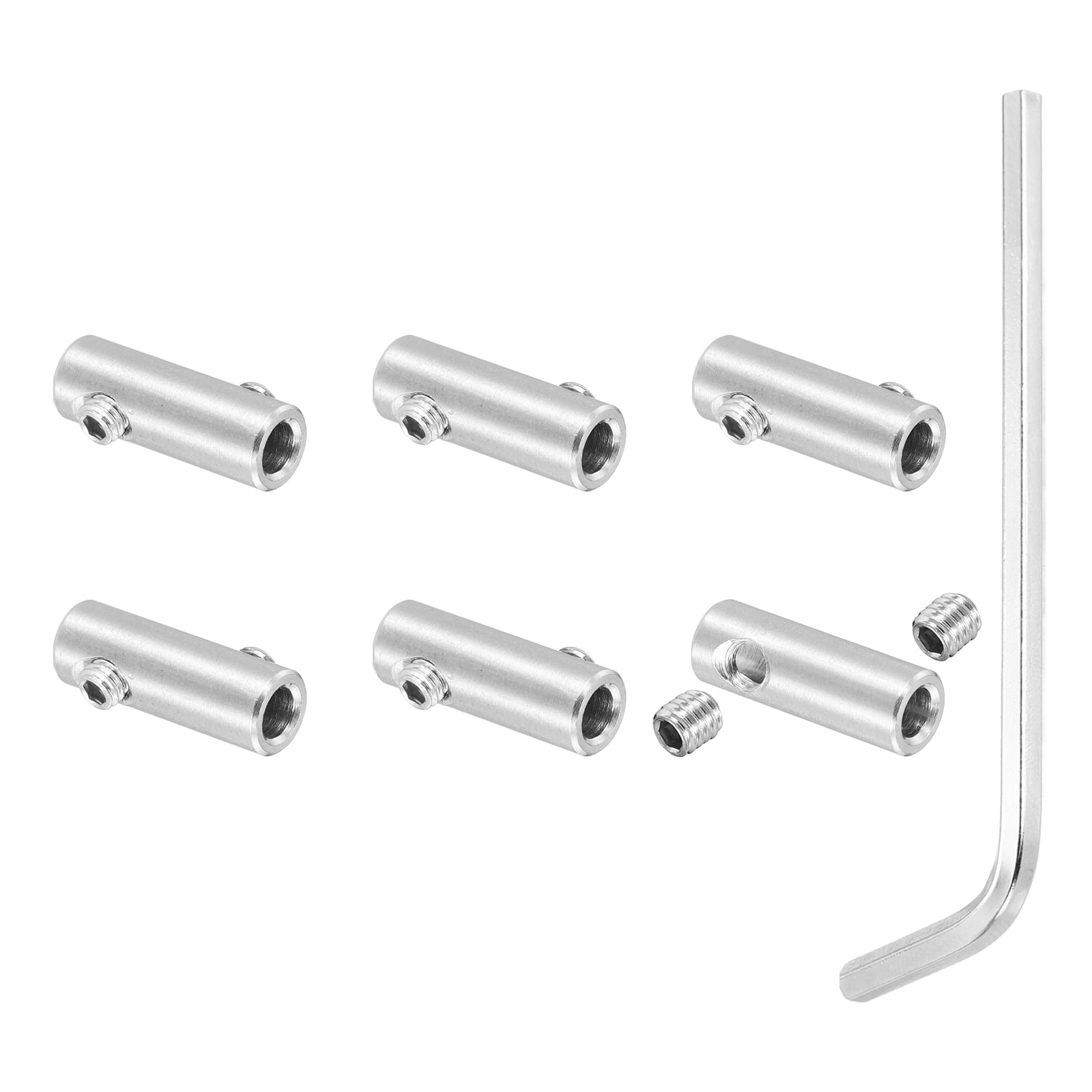 Uxcell 3mm Hole Wire Rope Clips Set, 6 Pcs 304 Stainless Steel Double ...
