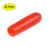 Uxcell 3mm ID Red Screw Thread Protectors Vinyl End Caps 20 Pack ...